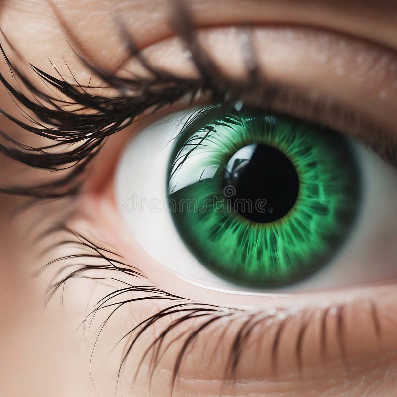 Iris Eyes. Eye Close-up. Green Eye Iris. AI Generated Stock ...