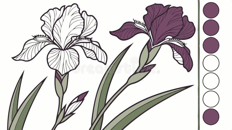 Iris Flower Head, Elegant Bloom Design Element Vector Design Generative ...