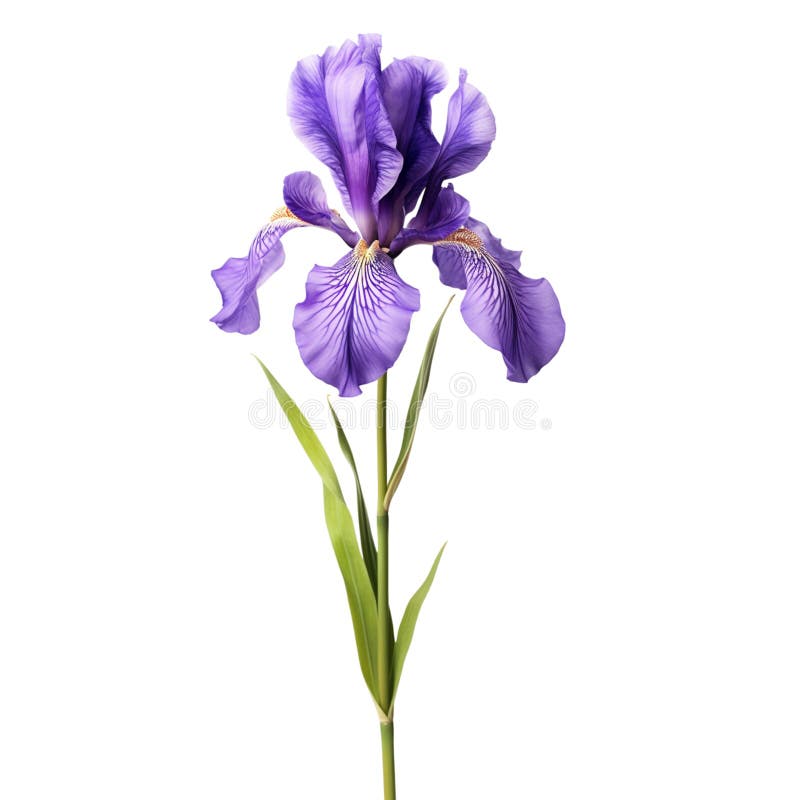Iris Flower on Transparent Background Stock Illustration - Illustration ...