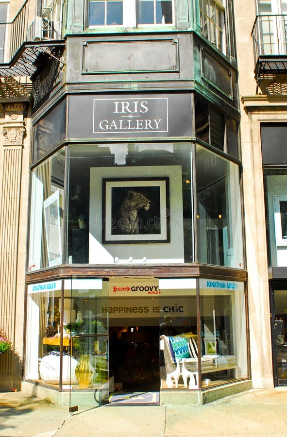 Iris Gallery - Newbury St. Boston, MA. Editorial Stock Image - Image of ...