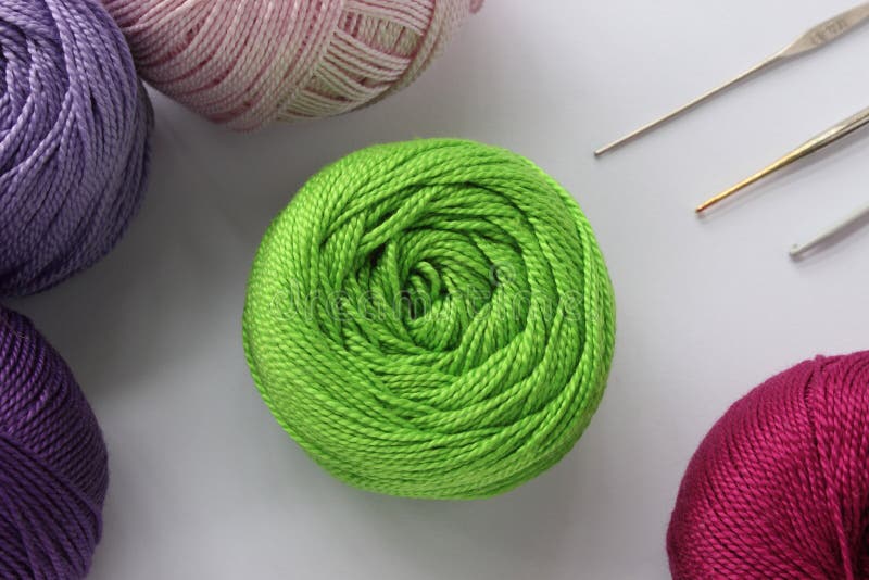 Iris Knitting Yarn and Hooks Stock Photo - Image of ball, hand: 67171348