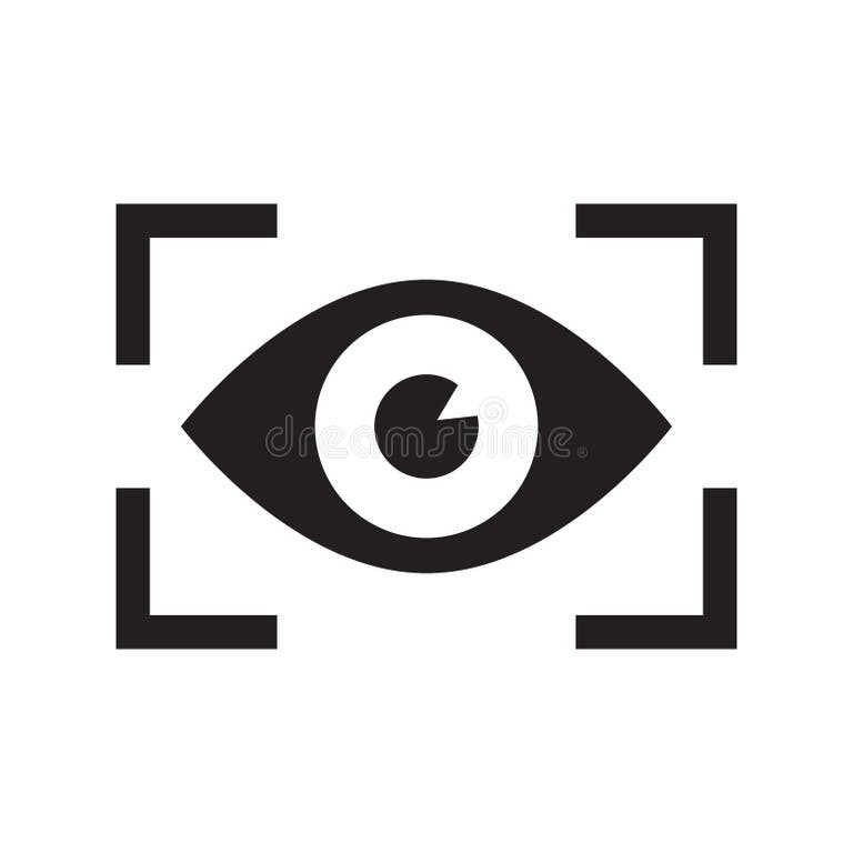 Iris Scan for Biometric Identification. Vector Illustration Stock ...