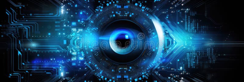 Iris Scanning Technology for Secure Authentication Stock Illustration ...