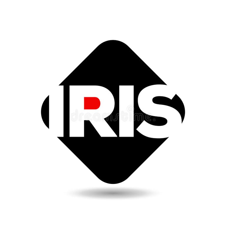 IRIS Typography Monogram. Iris Logo Vector Stock Vector - Illustration ...
