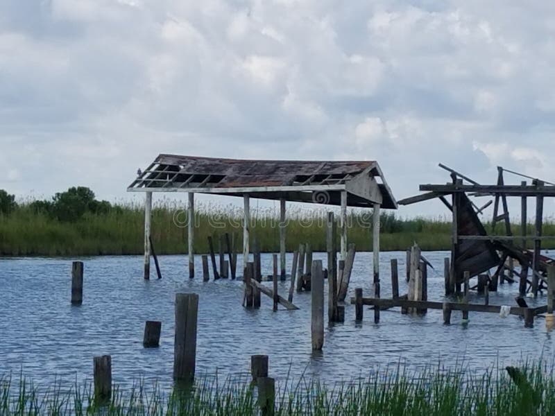 Dilapidated Dock on Reed Lake in Northern Manitoba Stock Image - Image ...