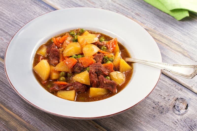 Irish beef and stout stew. stock image. Image of homemade - 102655601