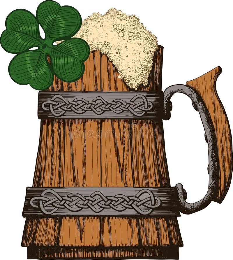 Irish beer mug color stock vector. Illustration of patrick - 49619923