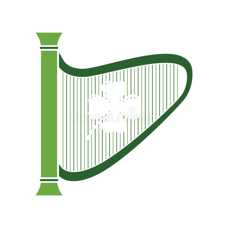 Irish Celtic Harp. Vector Illustration Decorative Design Stock Vector ...