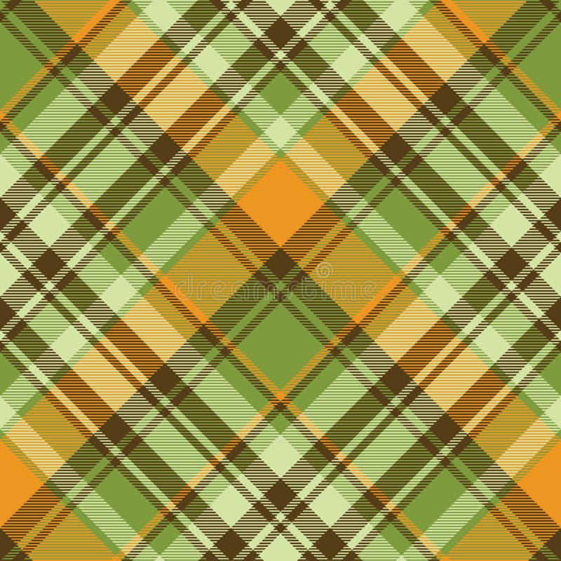 Irish Check Plaid Fabric Texture Seamless Pattern Stock Vector ...