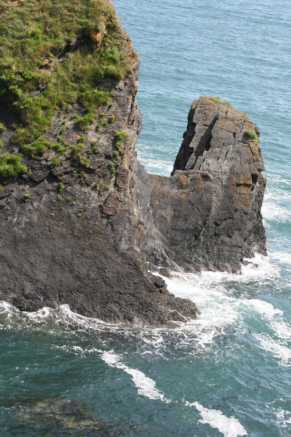 Irish Cliffs Scenery, Cork County Stock Image - Image of splash, cliff ...