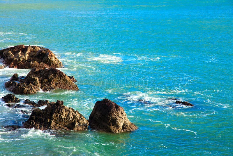 Irish Coast. Breaking Wave in the Sea, Ireland Europe Stock Photo ...