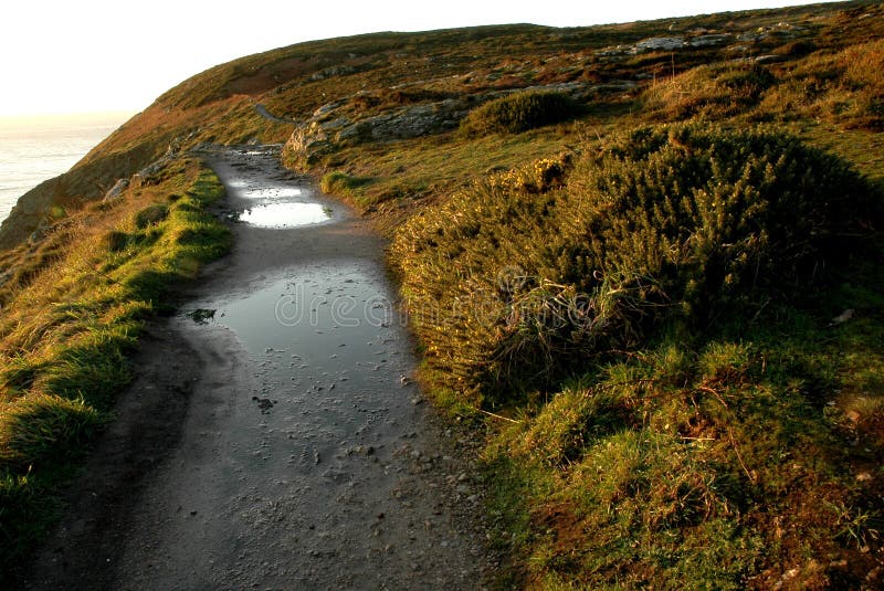 Irish coast line path stock image. Image of coast, ireland - 2011013