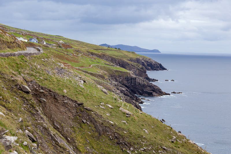 The Irish Coastline on the Slea Head Way Stock Image - Image of kerry ...