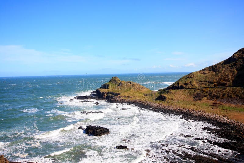 Irish Coastline in Springtime Stock Image - Image of spring, stone ...