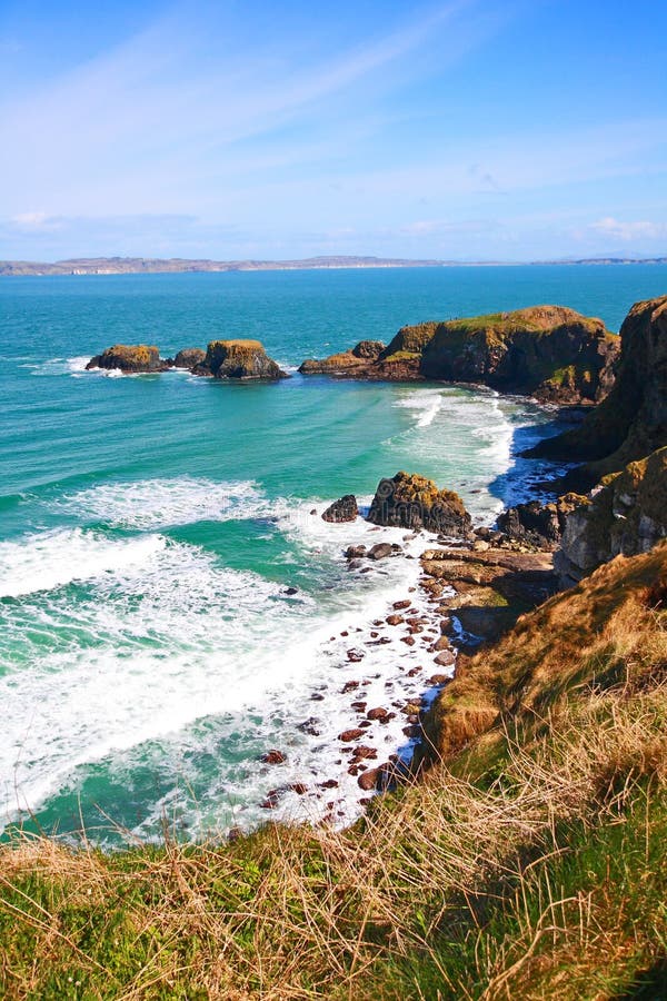 Irish Coastline in Springtime Stock Image - Image of peaceful, ocean ...