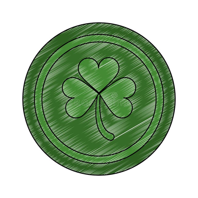 Irish Coin Isolated Scribble Stock Vector - Illustration of rich, lucky ...