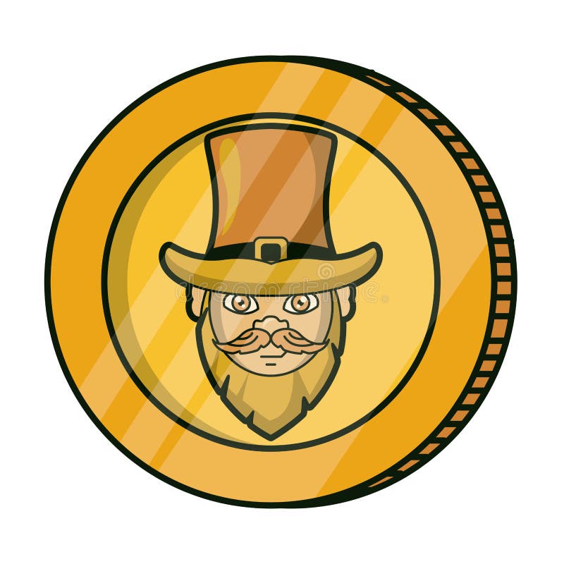 Irish coin isolated stock vector. Illustration of design - 145367819