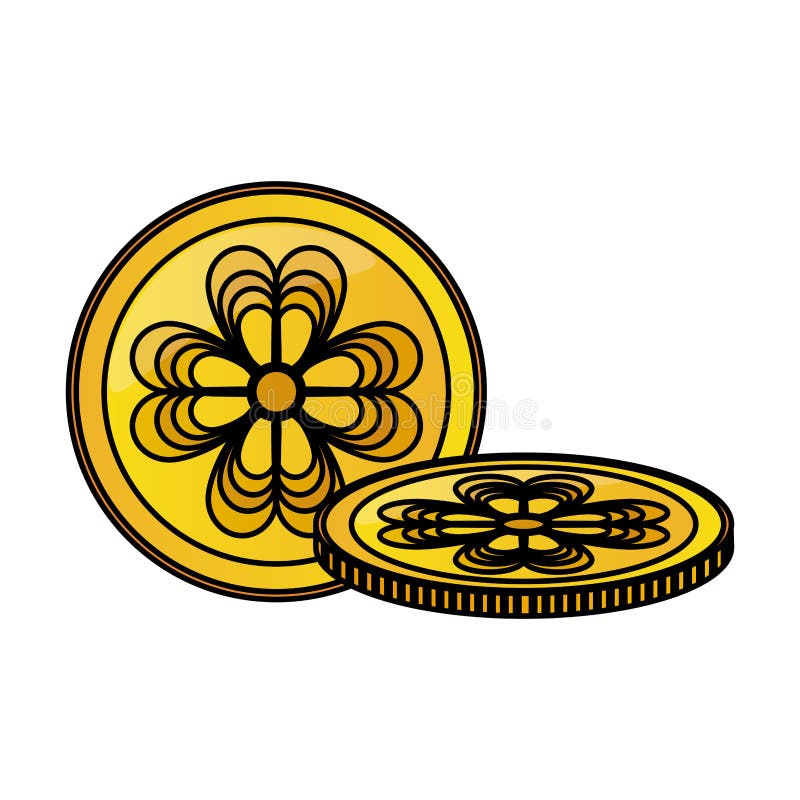 Irish coins isolated stock vector. Illustration of isolated - 145459397