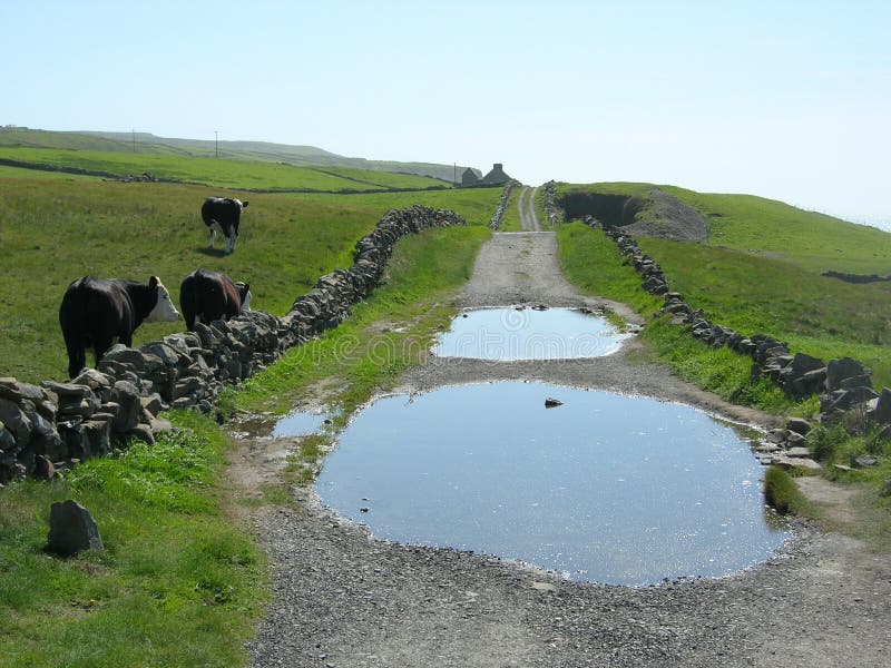 Irish Country Road stock image. Image of clare, stone - 5862449
