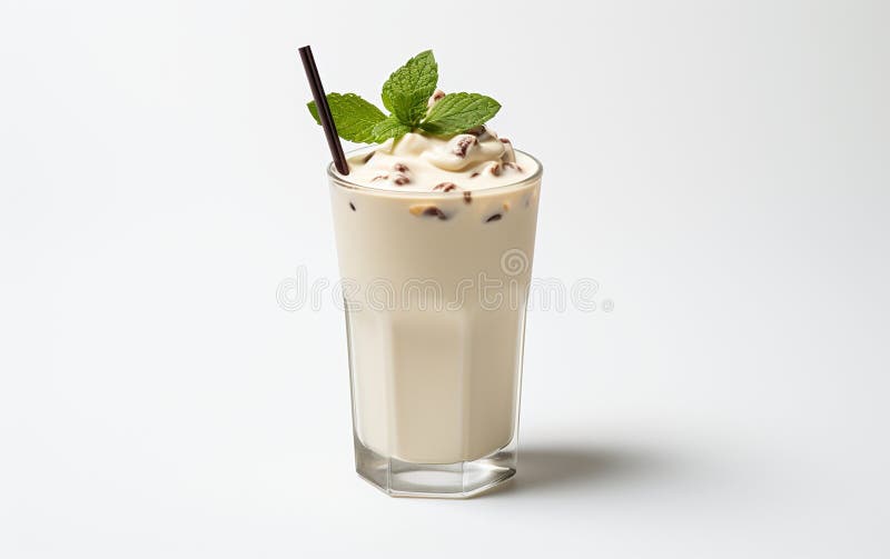 Irish Cream Milkshake White Background Stock Illustration ...