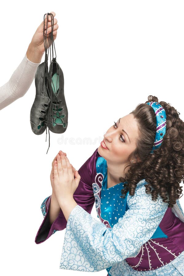 Irish Dancer Praying for Soft Shoes for Dancing Stock Photo - Image of ...