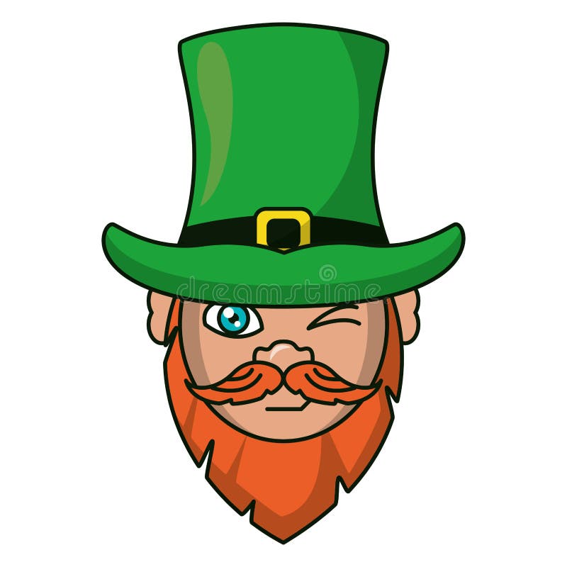 Irish elf face cartoon stock vector. Illustration of drawing - 144548644