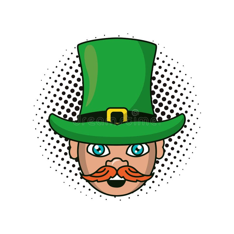Irish man face stock vector. Illustration of clover - 140166106