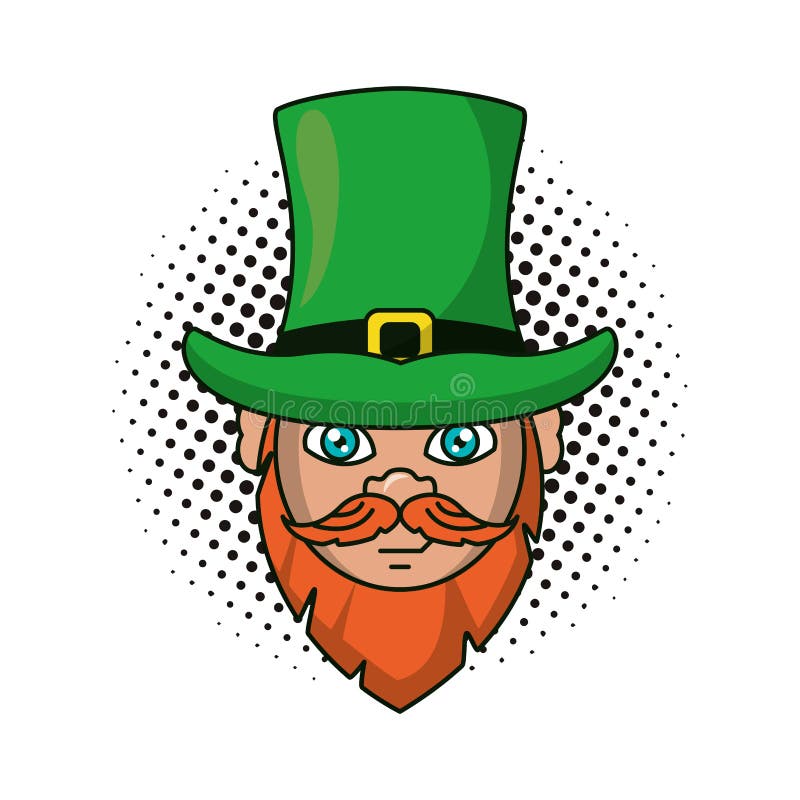 Irish elf face cartoon stock vector. Illustration of celebrate - 145332298