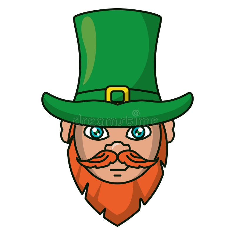 Irish man face stock vector. Illustration of clover - 140166106