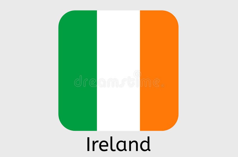 Irish Flag Icon, Ireland Country Flag Vector Illustration Stock Vector ...
