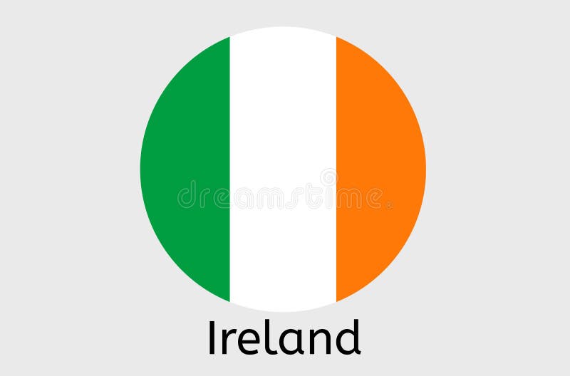 Irish Flag Icon, Ireland Country Flag Vector Illustration Stock Vector ...