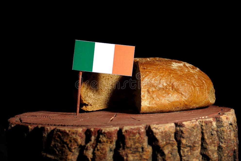 Irish Flag on a Stump with Bread Stock Photo - Image of irish, closeup ...