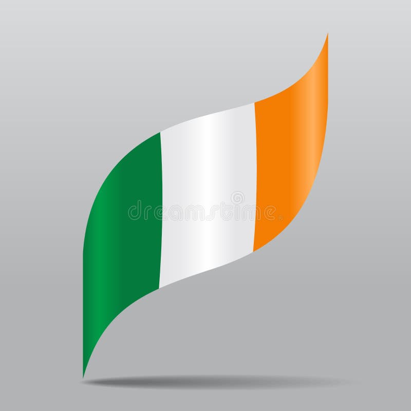 Irish Flag Wavy Abstract Background. Vector Illustration Stock ...