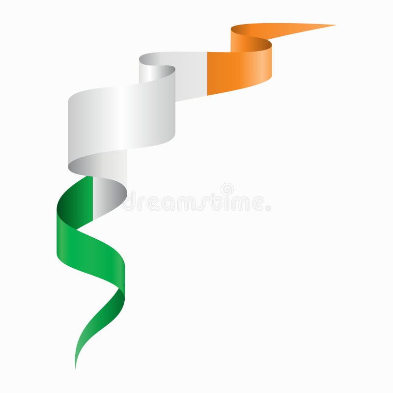 Irish Flag Wavy Abstract Background. Vector Illustration. Stock Vector ...