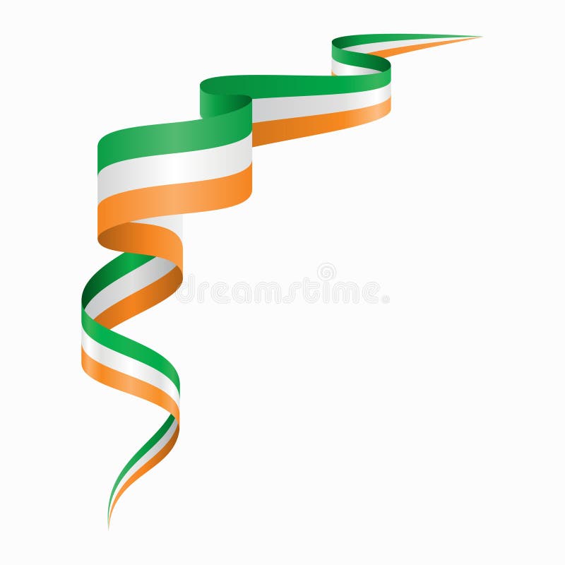 Irish Flag Wavy Abstract Background. Vector Illustration. Stock Vector ...