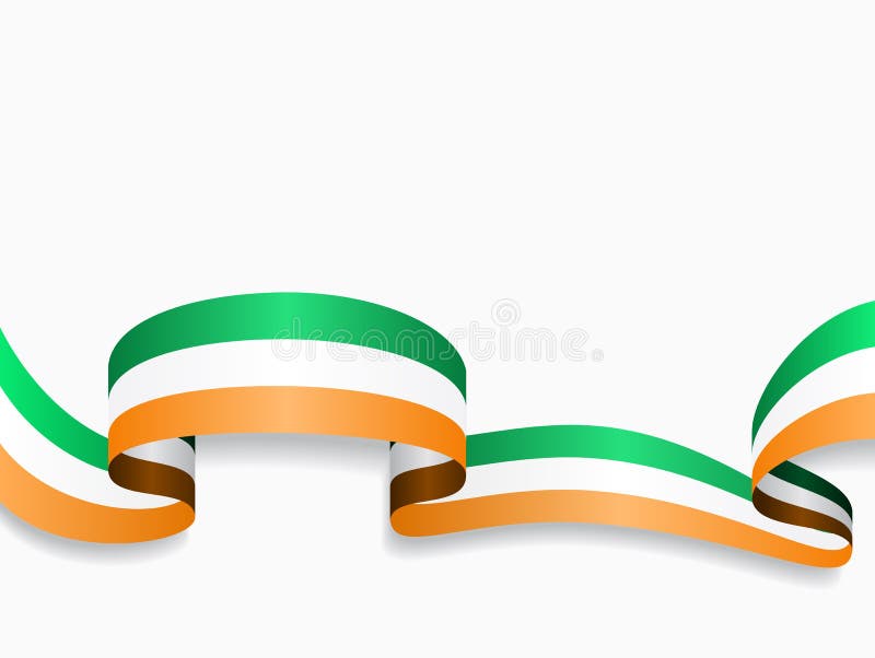 Irish Flag Wavy Abstract Background. Vector Illustration. Stock Vector ...