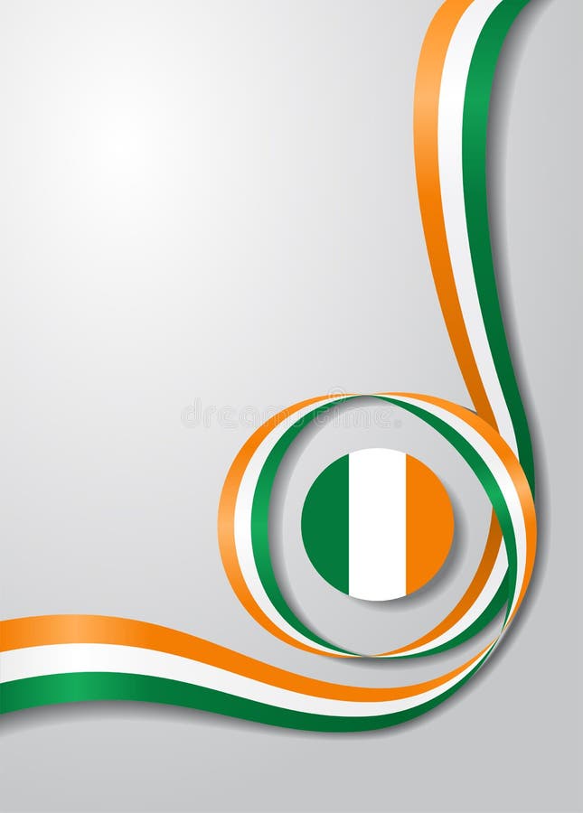 Irish Flag Wavy Background. Vector Illustration. Stock Vector ...