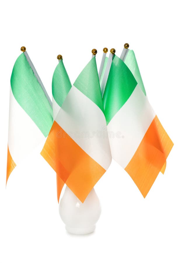 Irish Flags on White Background Stock Image - Image of flags, irish ...