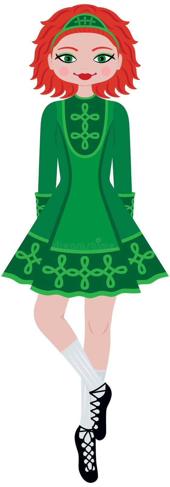 Irish Girl Step Dancer stock vector. Illustration of woman - 13964002