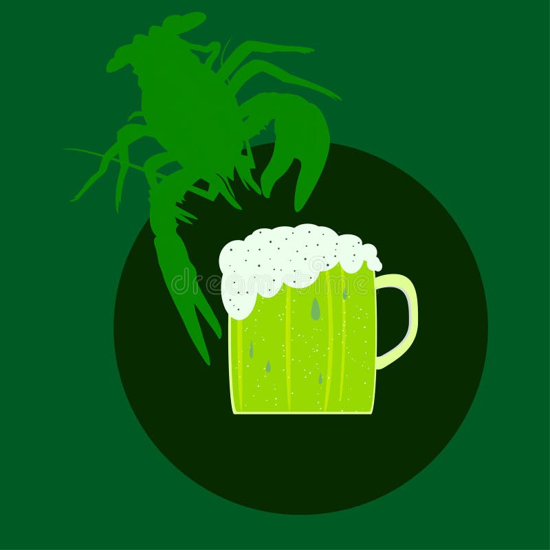 Irish Green Beer Vector Illustration Stock Illustration - Illustration ...