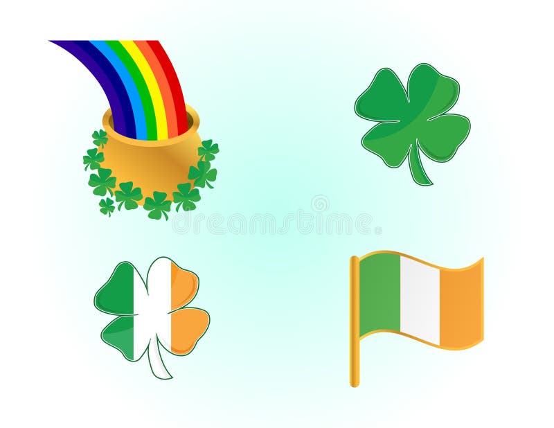 Irish icons stock vector. Illustration of wallpaper, ireland - 17767814