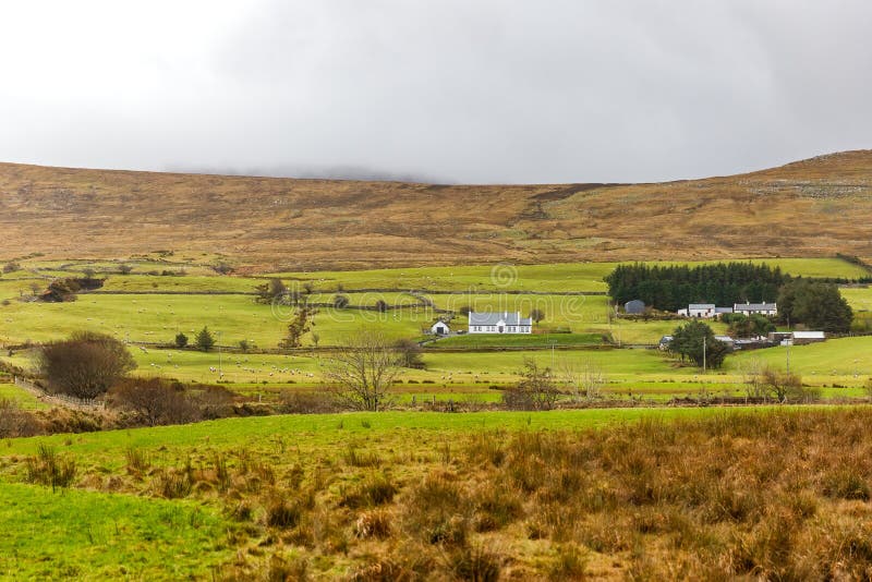 Irish landscape in winter stock photo. Image of country - 70385948