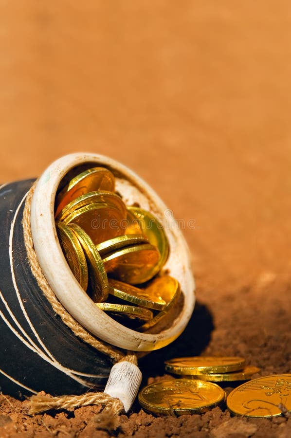 Irish Luck - Pot of Gold stock photo. Image of traditional - 4269814