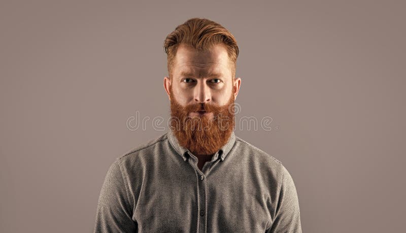Irish Man. Bearded Man with Red Beard and Moustache Stock Image - Image ...
