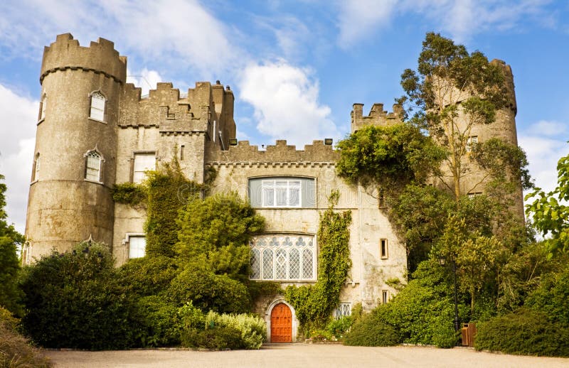 Irish Medieval Castle at Malahide in Dublin Stock Photo - Image of ...