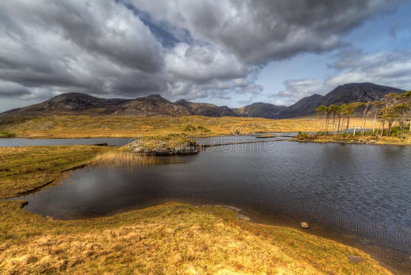 Connemara Mountains and Lake Stock Image - Image of ireland, calm: 24528969