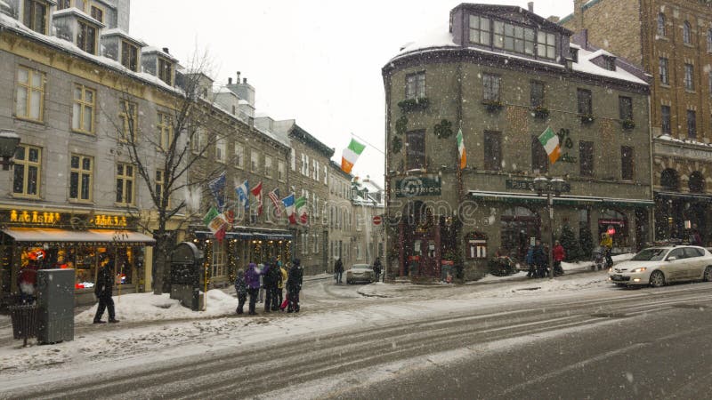 Irish Pub Saint Patrick Quebec, Canada. Editorial Stock Image - Image ...