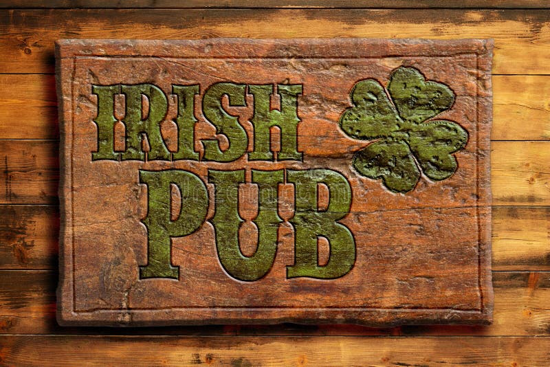 Irish pub sign stock photo. Image of brewery, lager, hardwood - 41240202
