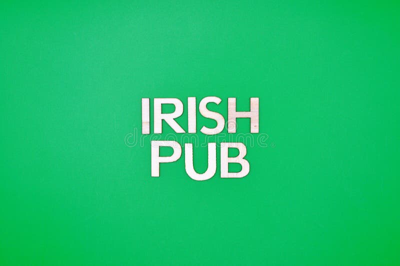 Irish pub write stock illustration. Illustration of advertising - 368327851