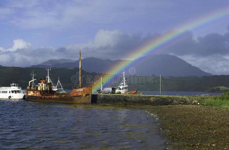 Irish Rainbow stock photo. Image of mountains, countryside - 3767752